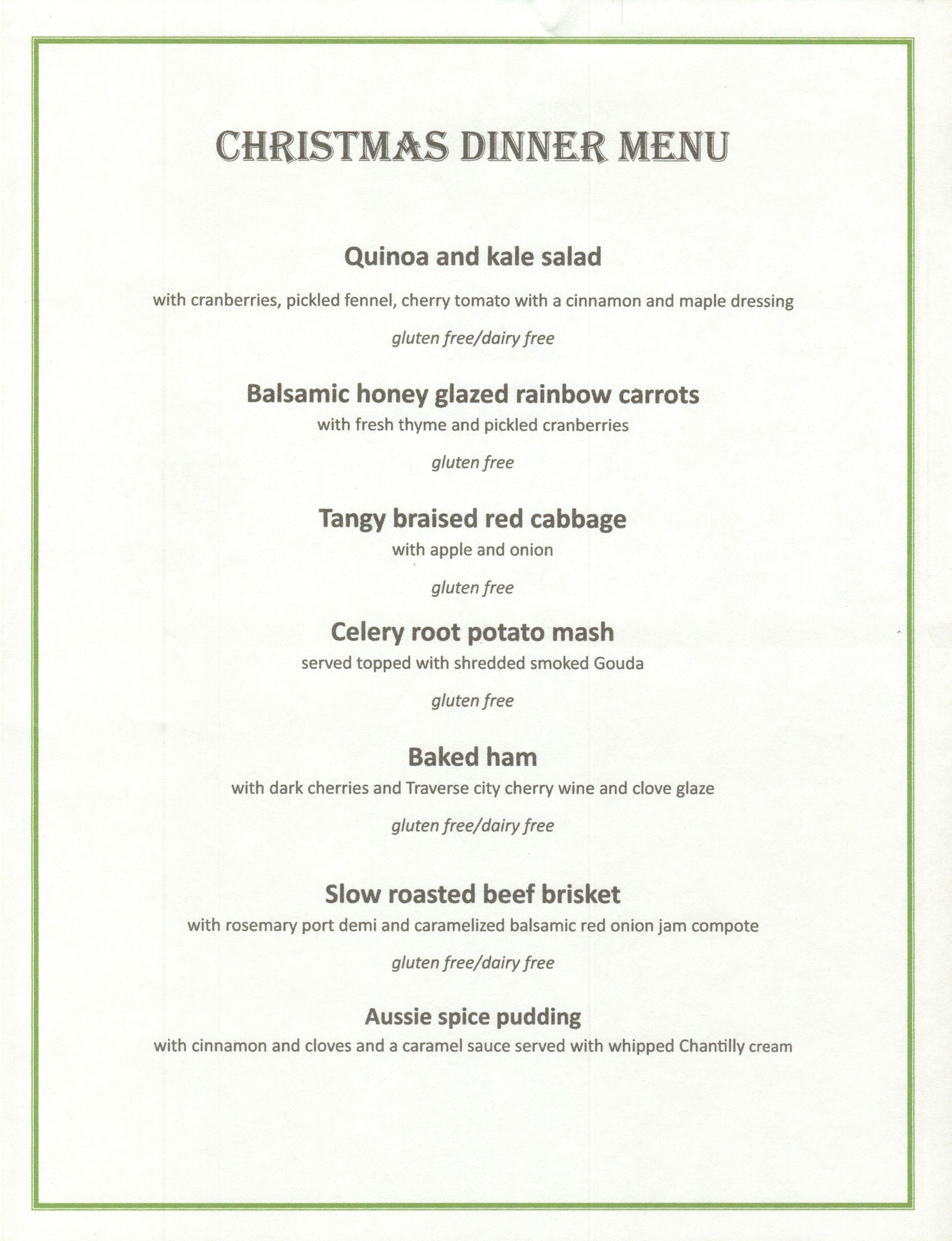 Gluten Free Christmas Dinners in Michigan - MI Gluten Free Gal